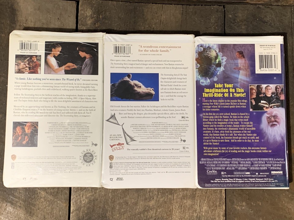 The Neverending Story VHS (Triple Feature) | eBay