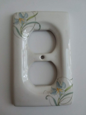 Switch Plates & Outlet Covers - White Porcelain Cover Plate
