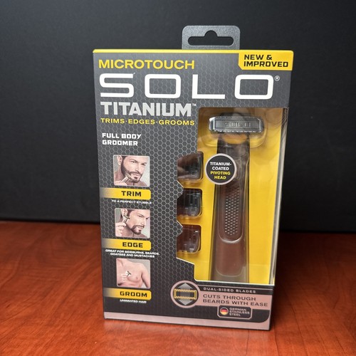 MicroTouch SOLO Titanium Rechargeable Beard & Body Razor that Trims ...