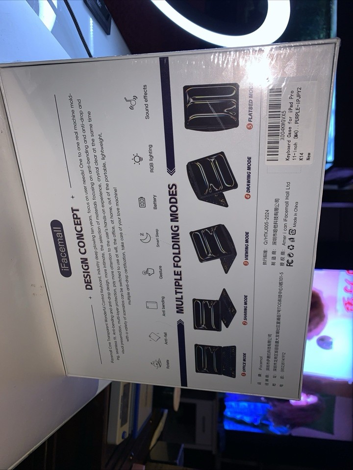 for iPad Pro 11-inch (M4, 2024) Transparent Keyboard Case, 360 ...