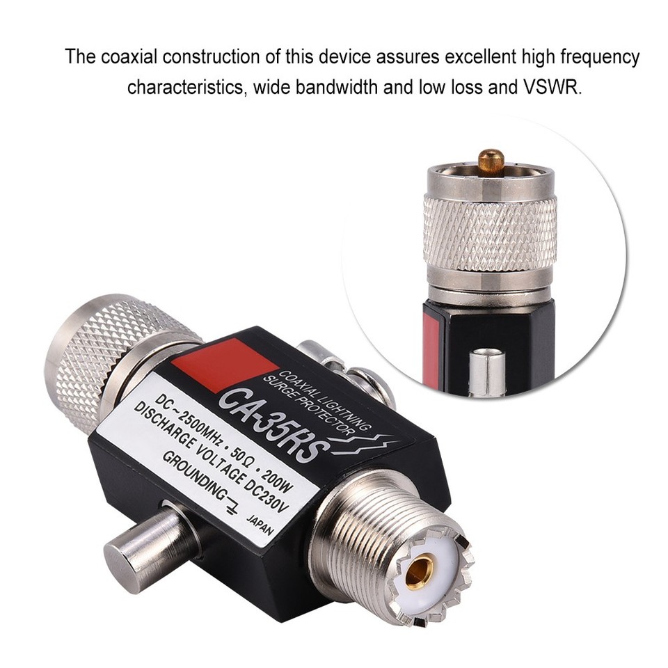 CA-35RS Coaxial Surge Protector Arrester Male To Female UHF Connect CT ...