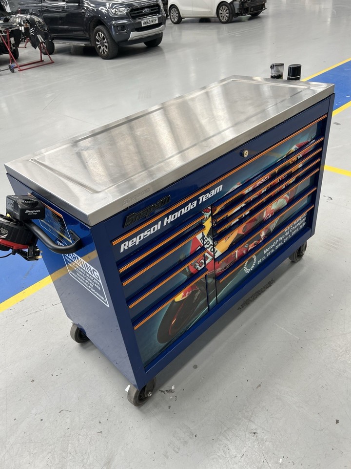 Limited Edition Repsol Honda Snap On Tool Box 55” With Stainless Steel ...
