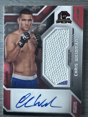 Chris Weidman 2014 Champions Ruby Auto Mat Relic 3/8 UFC - 823 | eBay