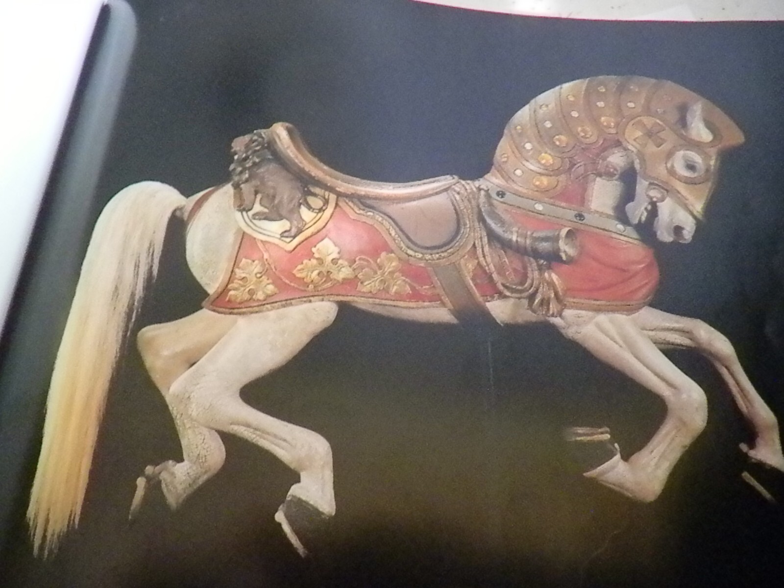 Full Size Looff Style Wooden Medieval Armored Jumper Carousel Horse | eBay