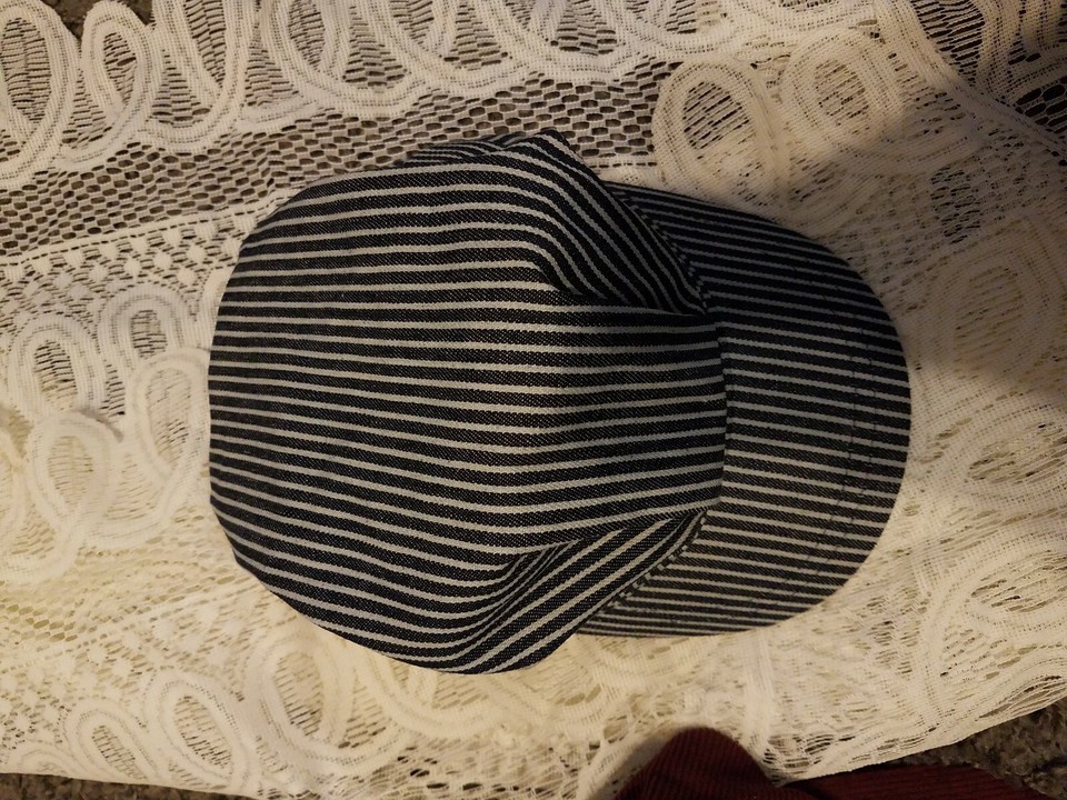 Youth Train Engineer Conductor Stripes BNSF Railroad Hat Strap Fit kids ...