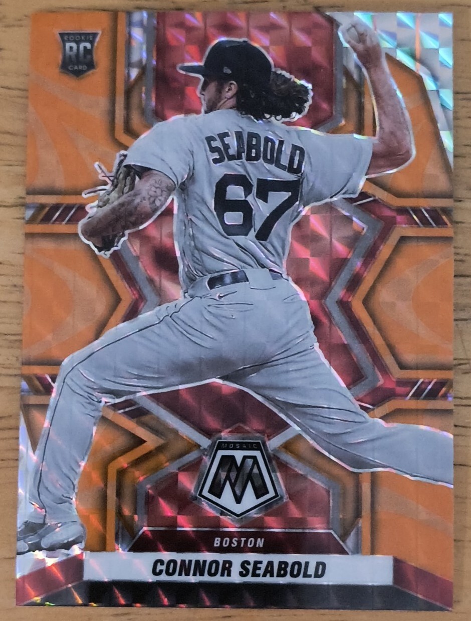 2022 Panini Mosaic Connor Seabold Orange Reactive RC Rookie #209 Red ...
