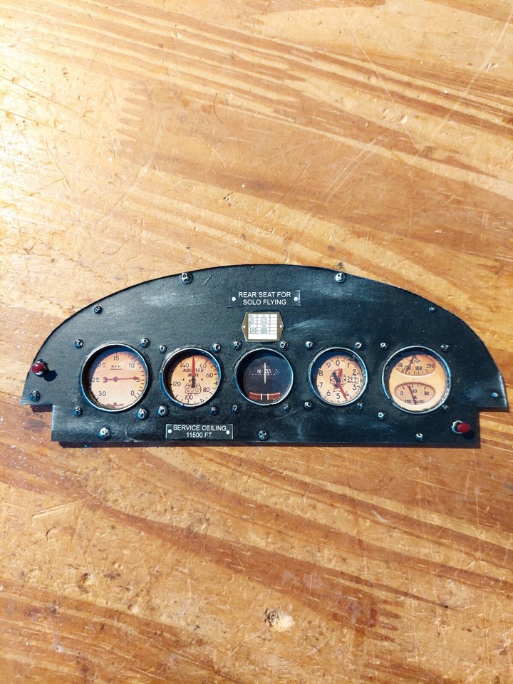 RC plane Piper J-3 Cub 1/3 scale Cockpit panel / dashboard only , super ...