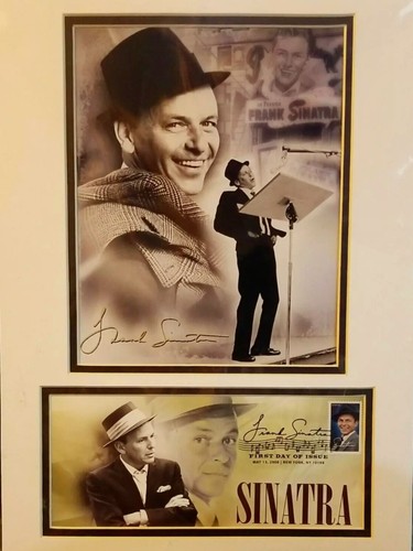 Frank Sinatra USPS First Day of Issue Stamp Poster Matted New Sealed ...