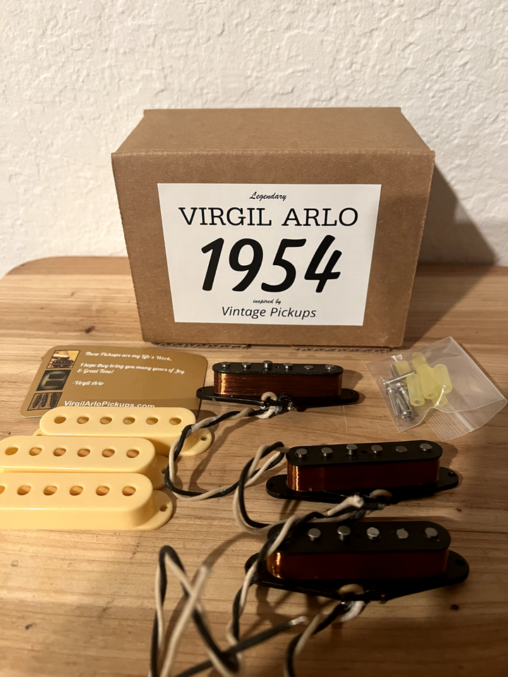 Virgil Arlo Original White Label 1954 Strat Pickups. Fits Fender ...