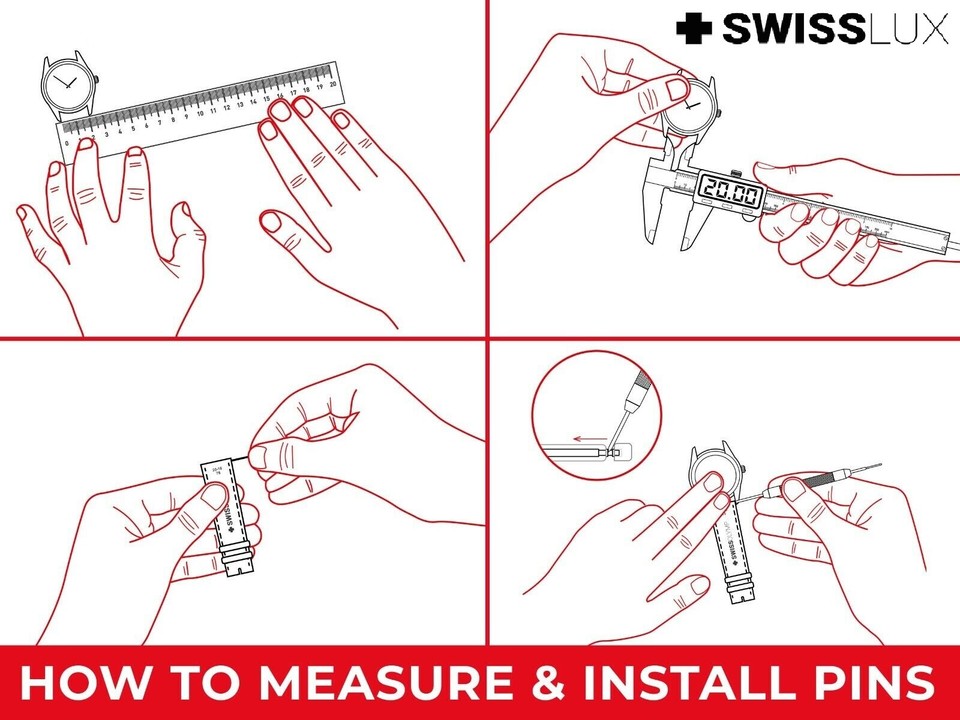 For CASIO Watch Metal Steel Pins Spring Bars Strap Band Buckle Clasp 18 ...