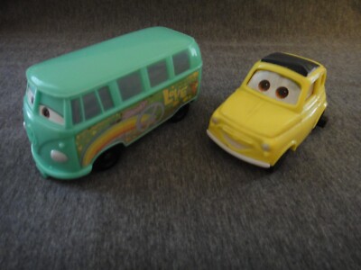 Disney Pixar Fillmore VW Bus and Yellow Pull-back Car | eBay