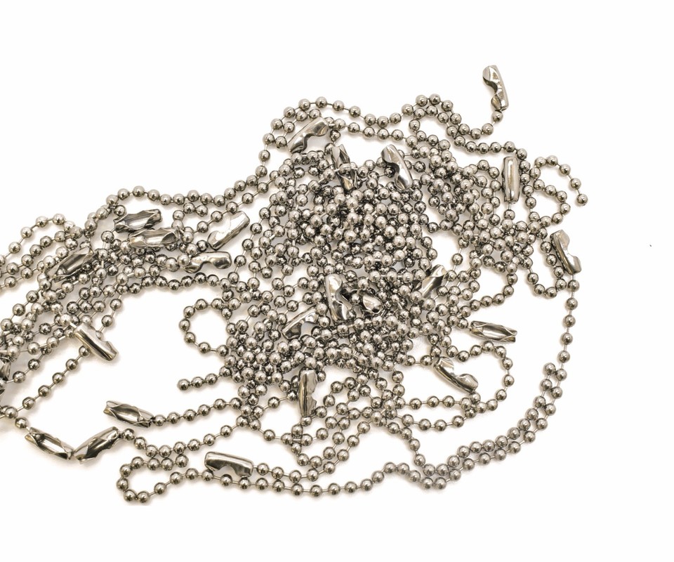 100pcs 10/15/20cm Metal Ball Beaded Chain With Connector Clasp Tag Key ...