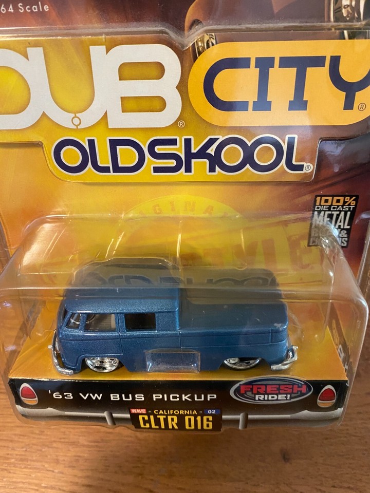 JADA DUB CITY Old School '63 VW Bus Pickup Blister Pack 1:64 Scale ...