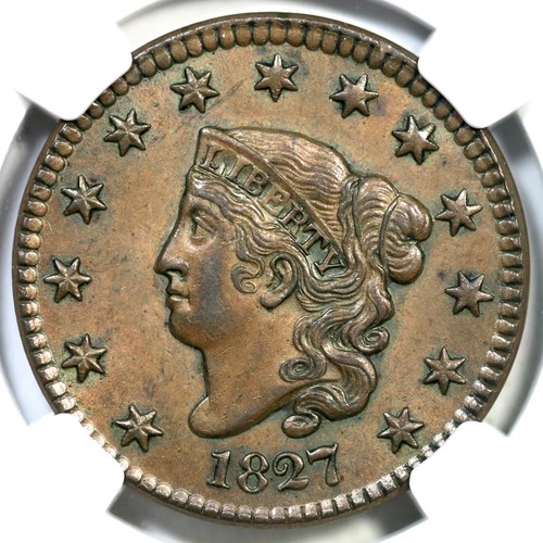 1827 N-1 R-2 NGC MS 63 BN Matron or Coronet Head Large Cent Coin 1c | eBay