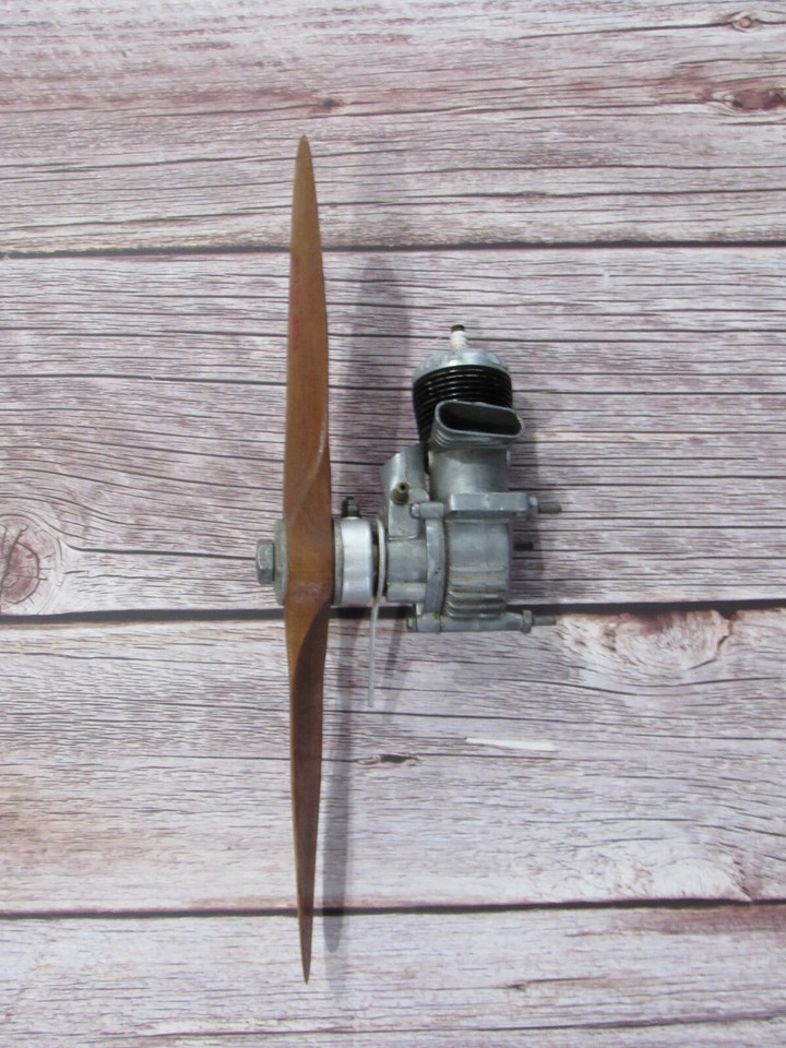 Vintage RC Ohlsson Rice Gas Airplane Engine w 8.8" Top Flite Wood ...