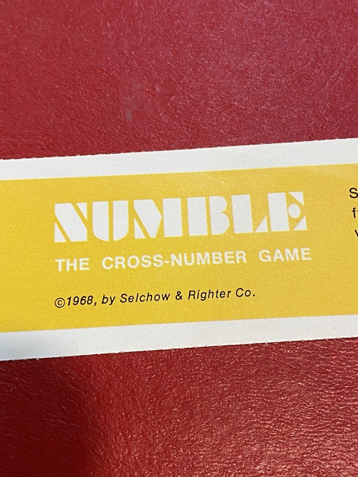 NUMBLE The Cross-Number Game 1968 Scrabble-like with Numbers | eBay