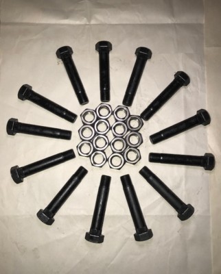 28 pc Trailer Spring Shackle Bolt (grade 5) & Lock Nut 9/16"-18 X 3.5 ...