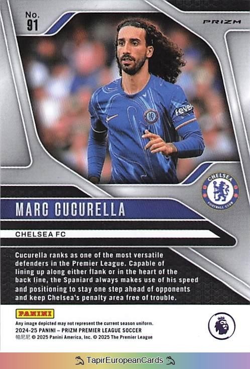 Marc Cucurella Chelsea Panini Prizm Premier League 2024-25 Black White ...