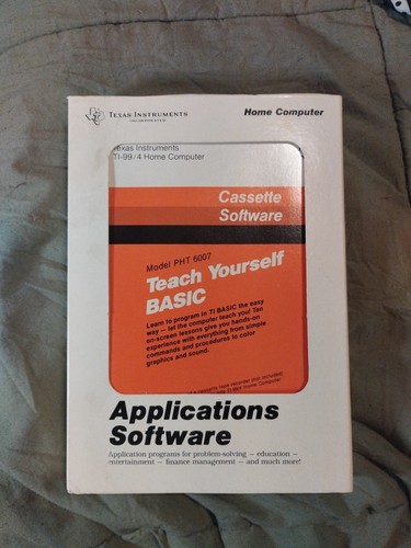 1981 Texas Instruments TI-99/4 Teach Yourself Basic Cassette Software - Complete | eBay