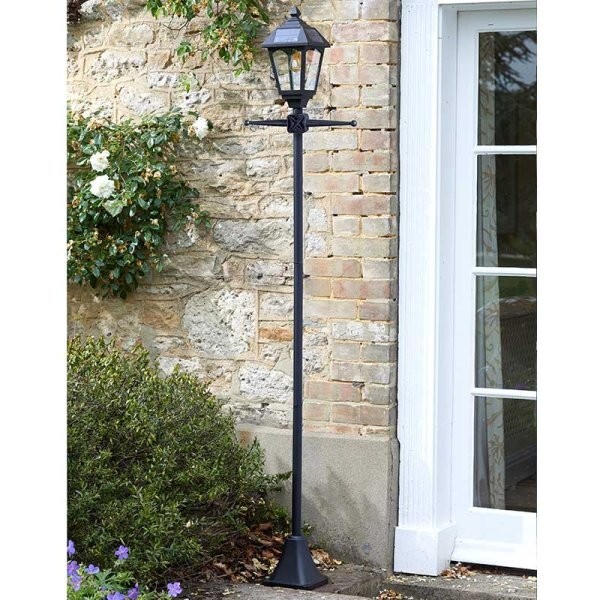 2m Solar LED Victorian Lamp Post Garden Lighting Traditional Outdoor ...