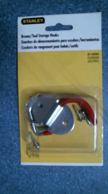 Stanley 81-9350, Broom/Tool Storage Hooks, 2pk., FREE SHIPPING | eBay