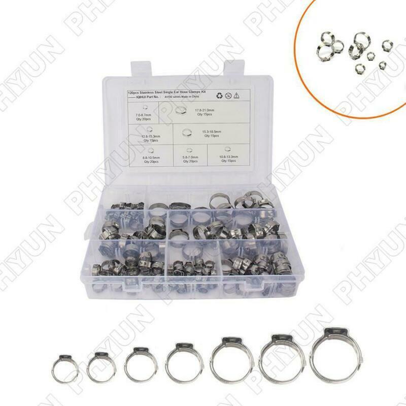 5.8-21mm Single Ear Plus Stainless Steel Car Fuel Pipe Hose O-Clip ...