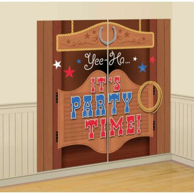 Western Party Supplies Wall Decorating Kit Scene Setter | eBay