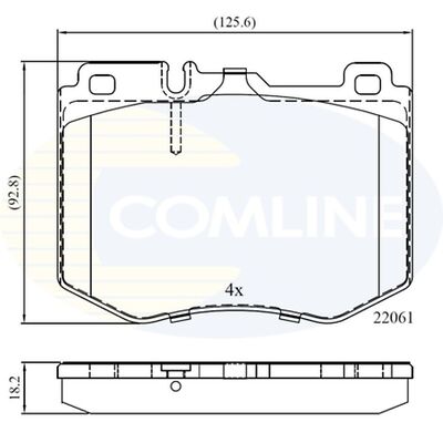Brake Pads Set For Mercedes CLS C257 CLS 350 EQ Boost Front Comline ...