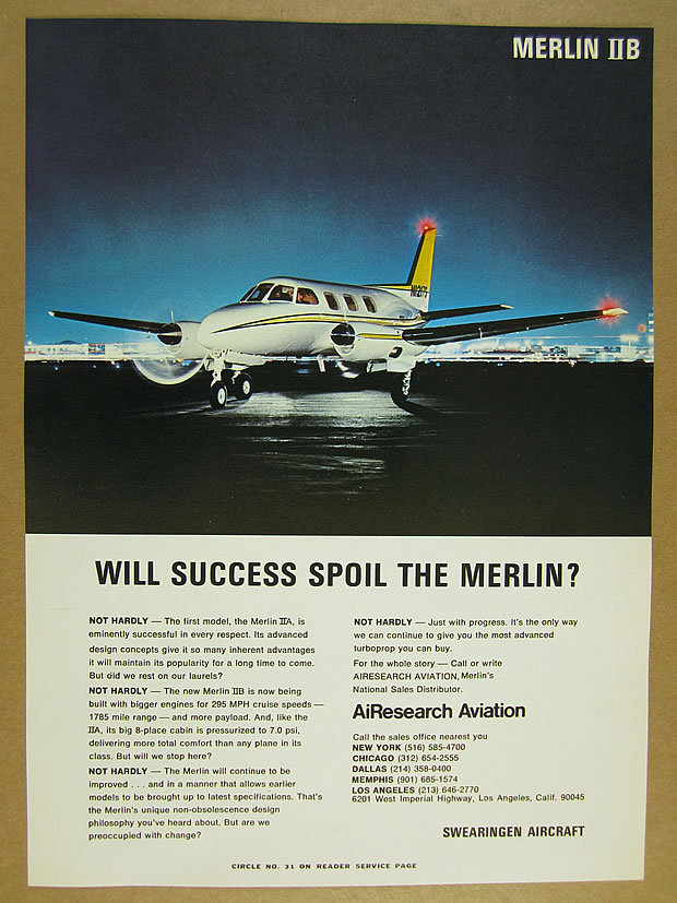 Merlin 1 Aircraft