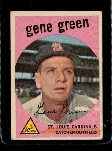 Vintage BASEBALL Card TOPPS 1959 #37 GENE GREEN St Louis Cardinals C ...