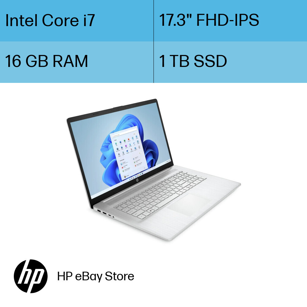 HP 17-CN2001NA 17.3" (1TB SSD, Intel Core i7 12th Gen., 4.70 GHz, 16 GB ...