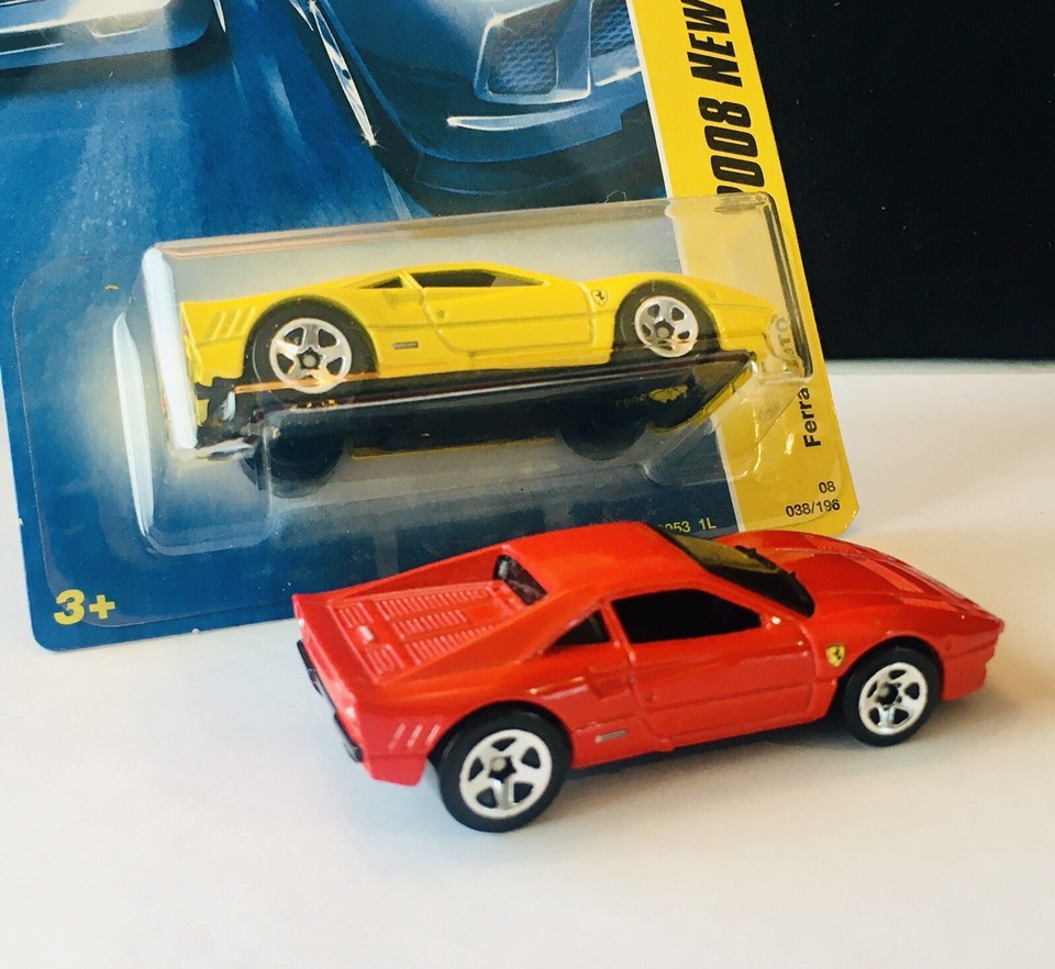 Hot Wheels NEW & LOOSE 2 Ferrari LOT 2008 Yellow 288 GTO + RED 288 GTO ...