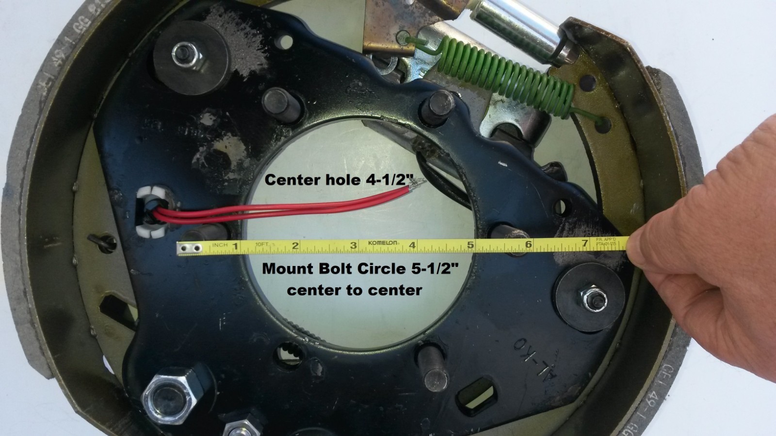AL-KO 10K Left 12-1/4"x3-1/2 Backing Plate Brake K568255.2 ALKO Trailer ...