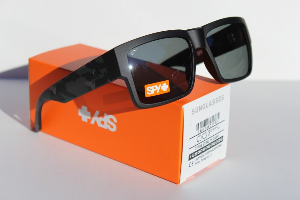 SPY OPTICS Cyrus Sunglasses Stealth Camo/Happy Gray Green Spectra ...
