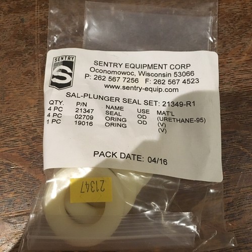 Sentry Equipment SAL Plunger Seal Set 21349-R1 Kit O-Ring Seal Urethane ...