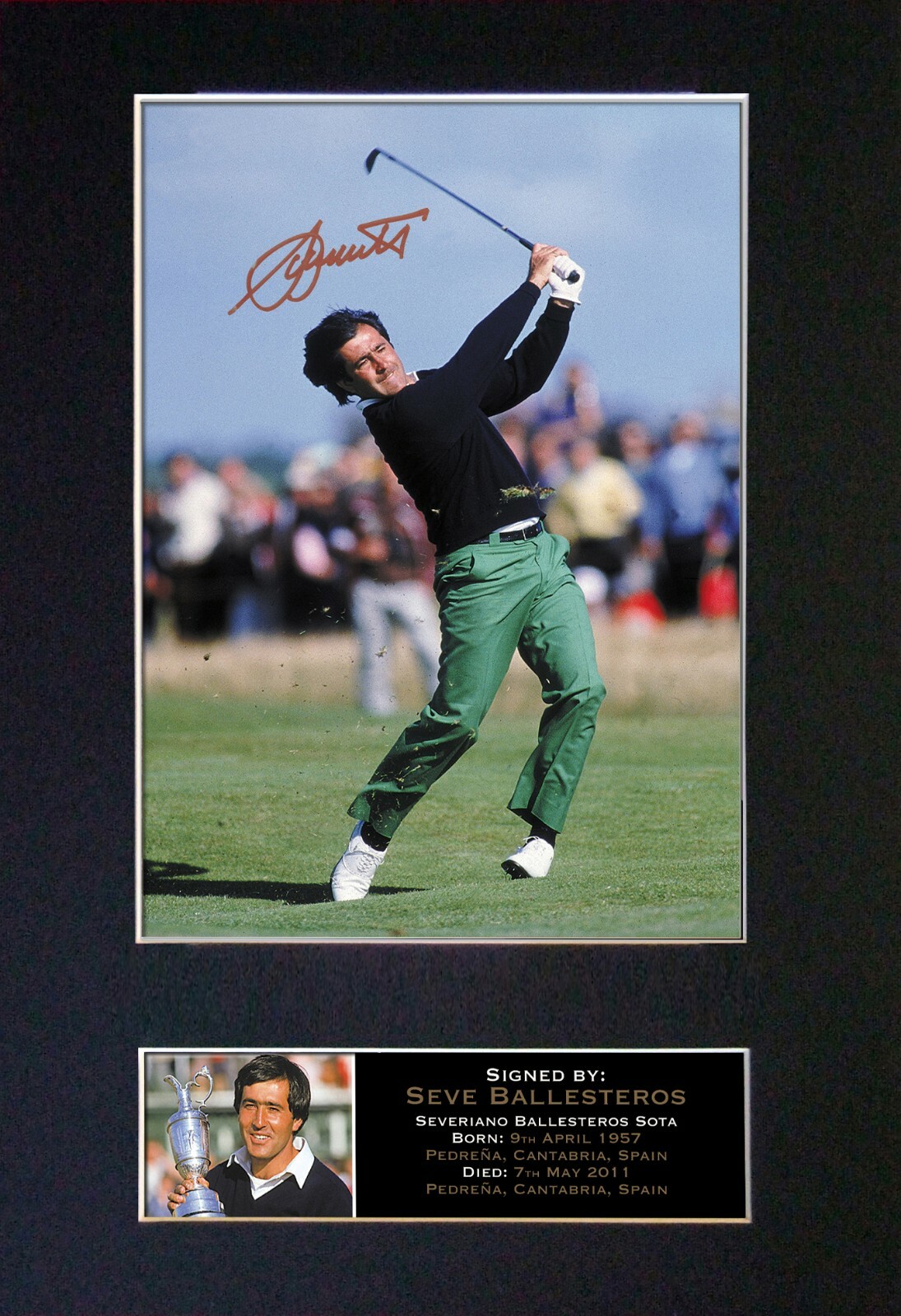 SEVE BALLESTEROS Signed Mounted Reproduction Autograph Photo Prints A4 ...