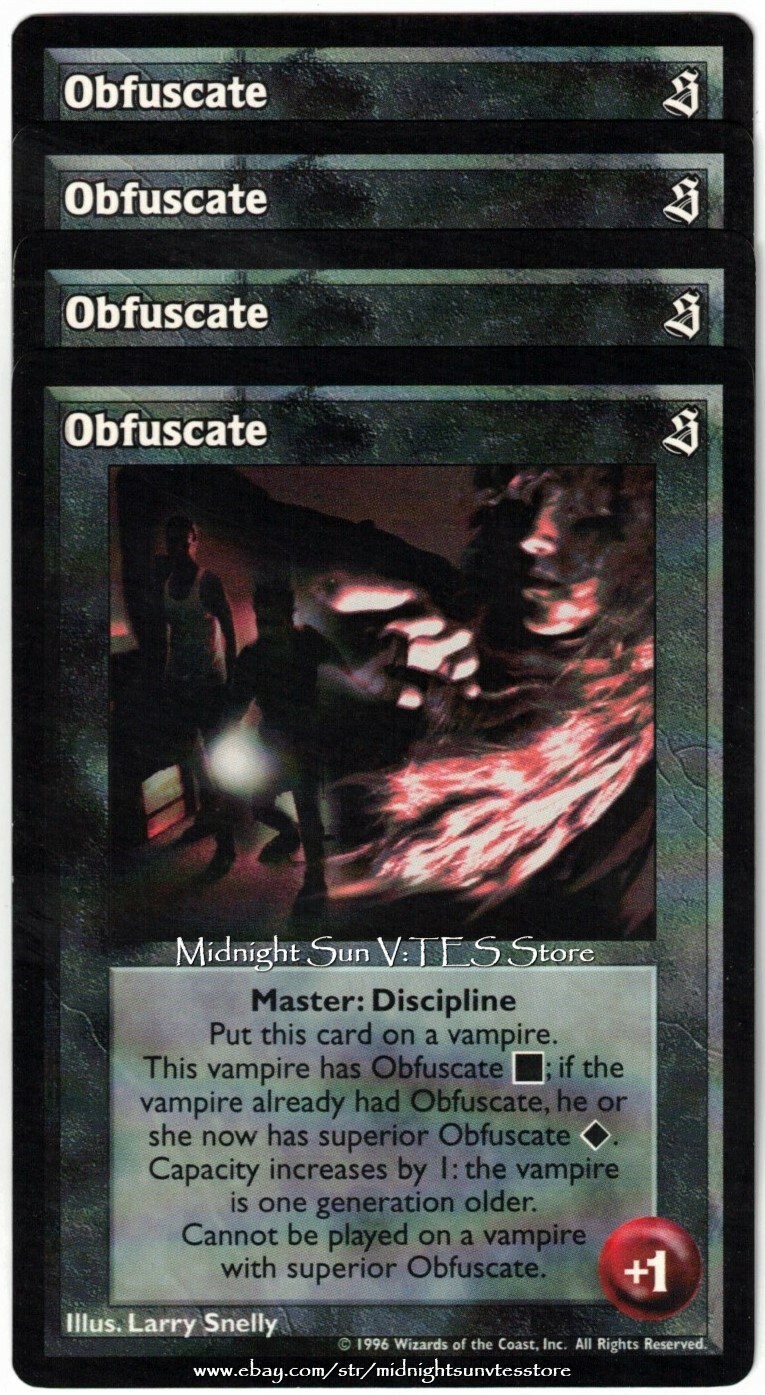 Obfuscate x4 The Sabbat V:TES VTES Vampire CCG | eBay