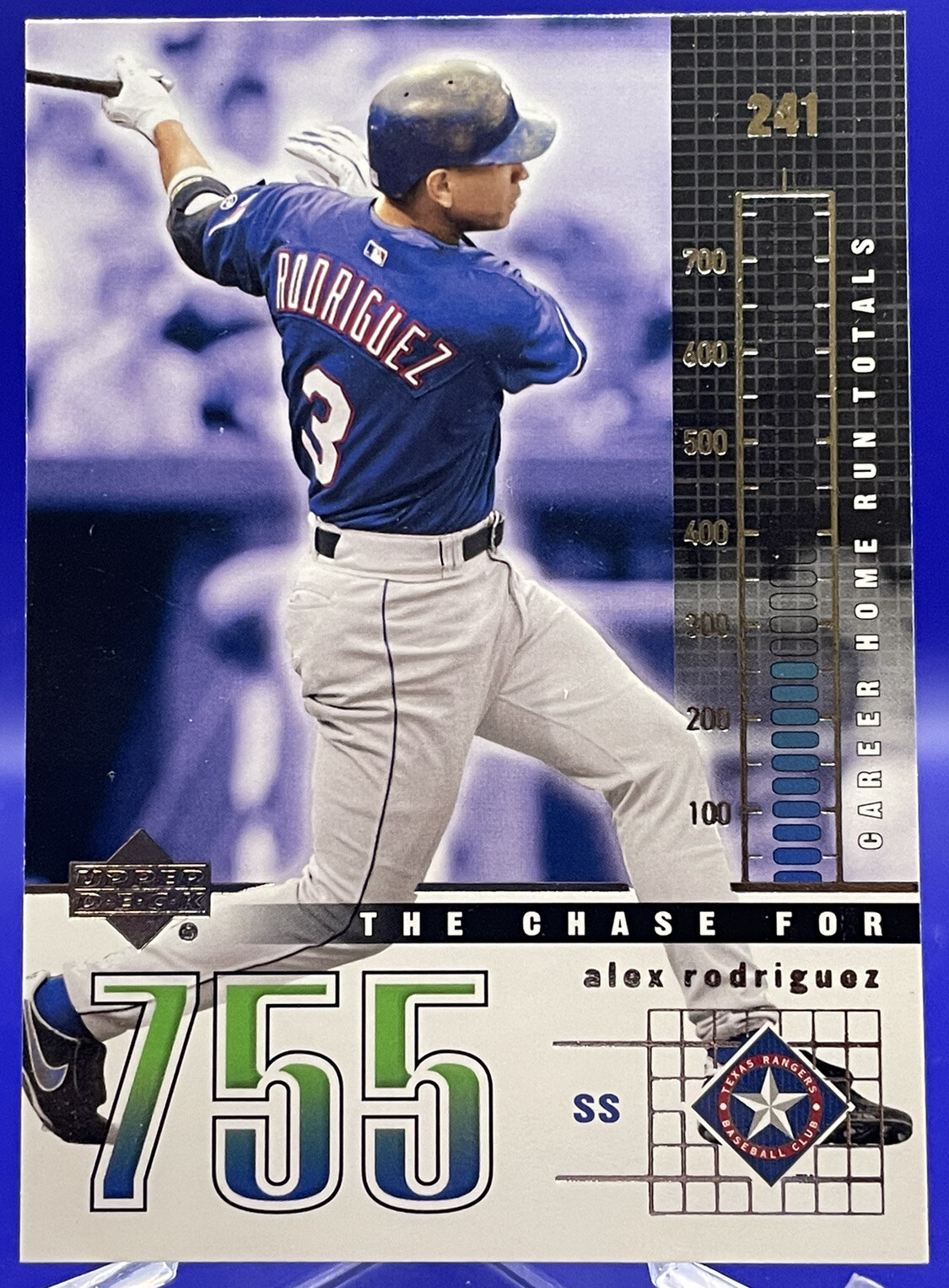 2002 UPPERDECK THE CHASE FOR 755 # C13 ALEX RODRIGUEZ , TEXAS RANGERS ...