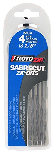 ROTOZIP 303496 Roto Zip 1/8-Inch Zip Bit for Wood and Plastic, 4-Pack ...
