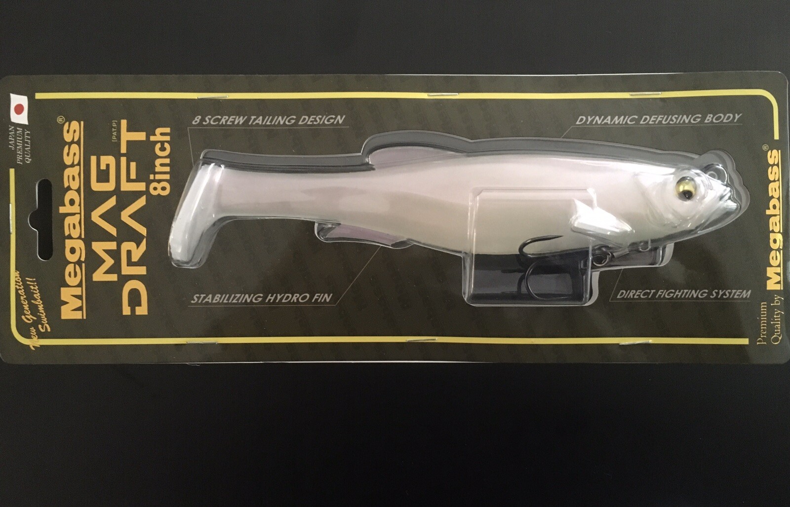 Megabass Magdraft Mag Draft 8 Inch Swimbait Albino Pearl Shad NIB | eBay