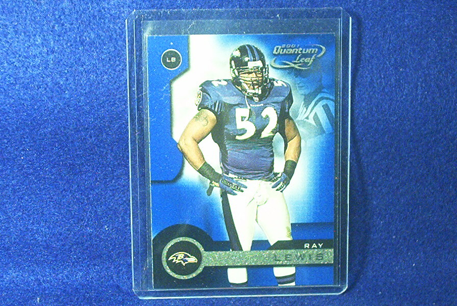2001 RAY LEWIS BALTIMORE RAVENS HOF QUANTUM LEAF FOOTBALL CARD 14 | eBay
