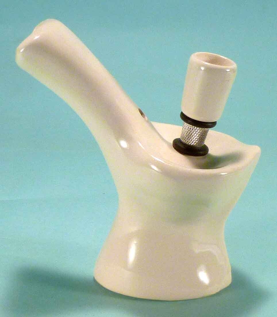 White Ladle With Base Ceramic Hookah Water Pipe Tobacco Bong Made In ...