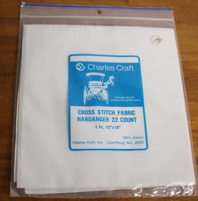Charles Craft Hardanger Cross Stitch Fabric 22 Count 12"x18” New | eBay
