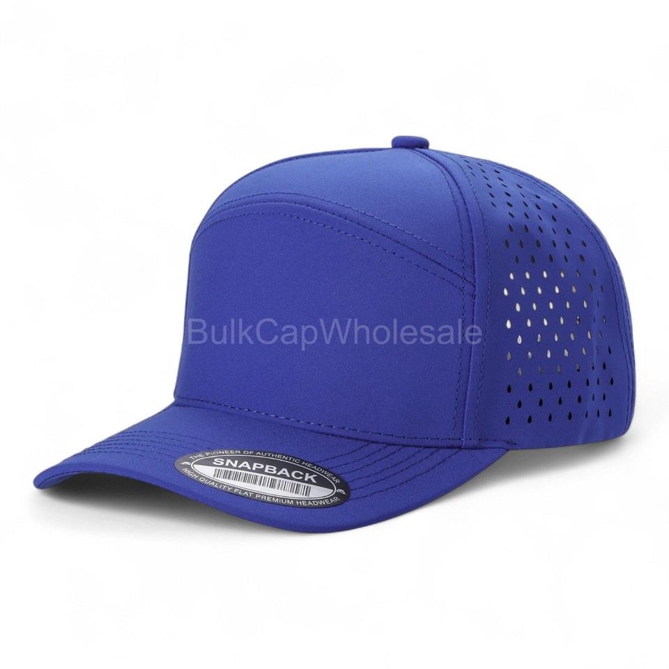 Baseball Cap Snapback Adjustable Laser Vented 7 Panel Waterproof Visor ...