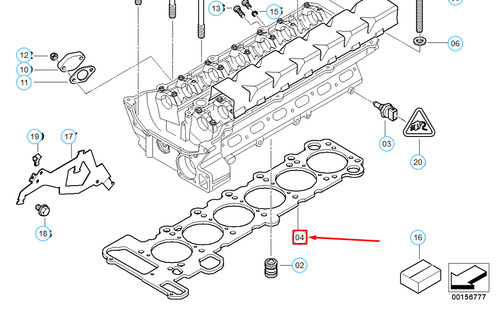 NEW BMW 3 E46 CYLINDER HEAD GASKET 11127506983 7506983 ORIGINAL NO DUTY ...