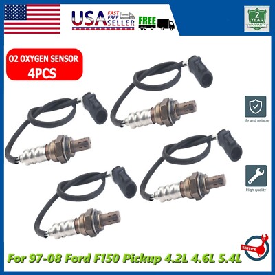 Set of 4 For Oxygen O2 Sensor 1997-08 Ford F150 Pickup 4.2L 4.6L 5.4L ...