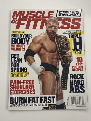 APRIL 2016 MUSCLE & FITNESS vintage bodybuilding magazine TRIPLE H ...