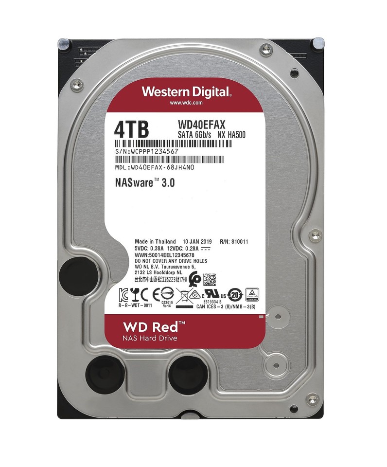 4TB WD Red NAS Internal Hard Drive HDD - 5400 RPM, SATA 6 Gb/s, SMR ...