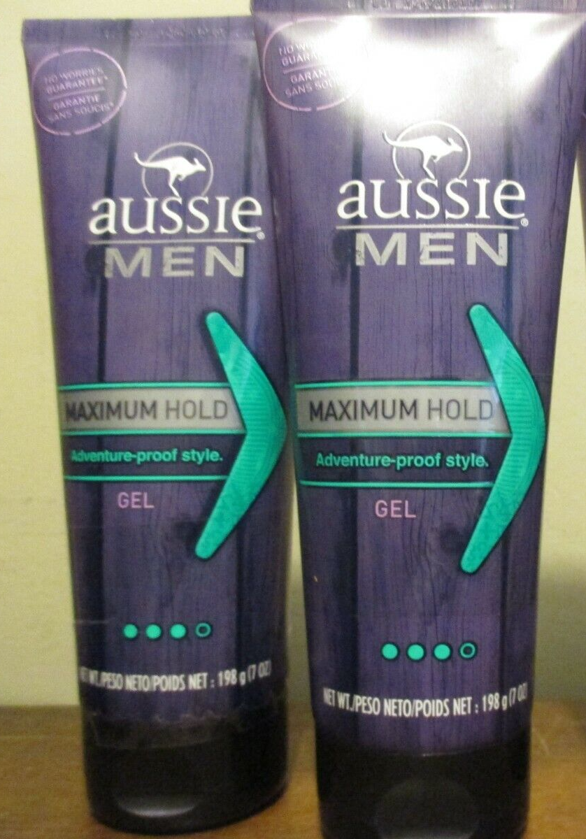 2x Aussie Men's Maximum Hold Hair Gel 7 oz 381519061073 | eBay