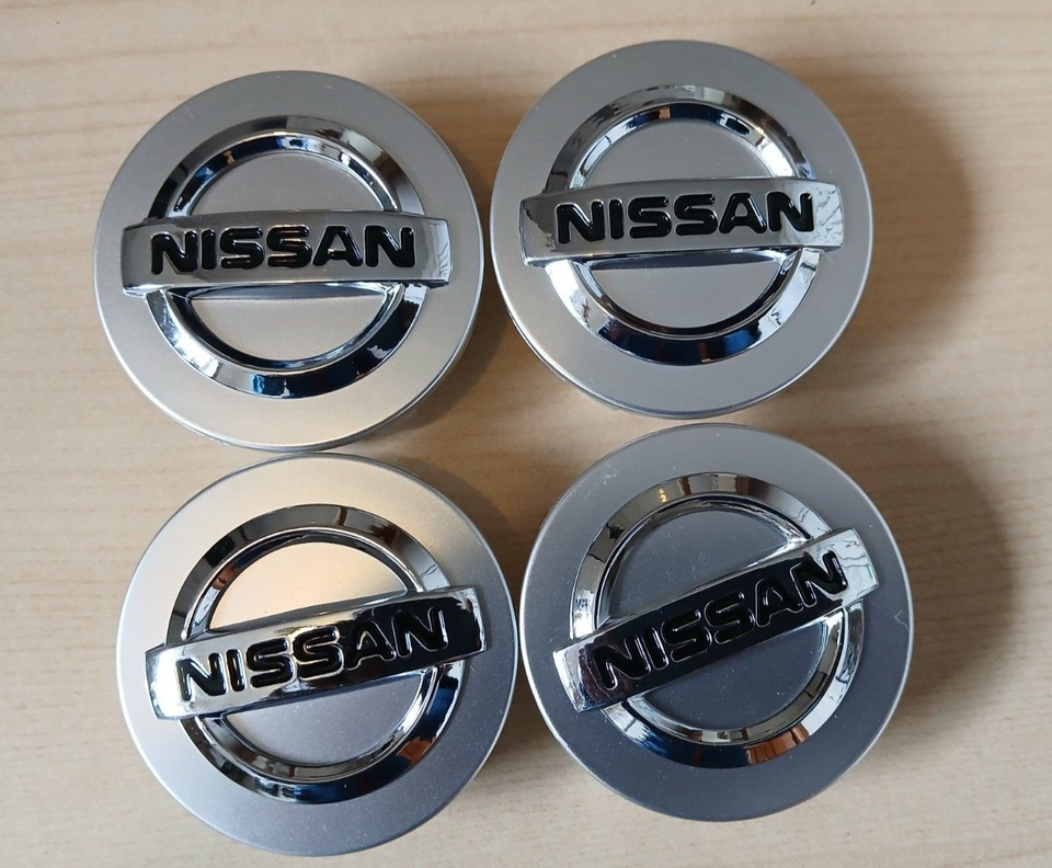 54 MM SILVER NISSAN WHEEL CENTER CAPS FITS MAXIMA ALTIMA MURANO 4 PCS ...